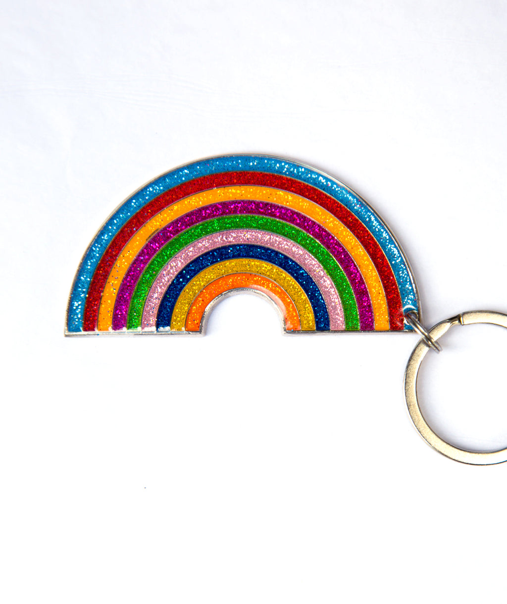 Glitter Rainbow Keyring – Bride & Wolfe